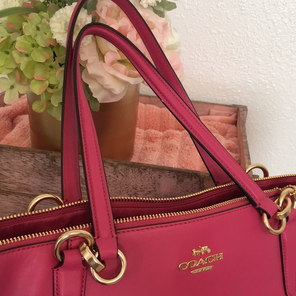 Coach | Bags | Coach Leather Tote Pink | Poshmark